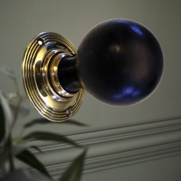 Solid Ebonised Cromwell Door Knobs